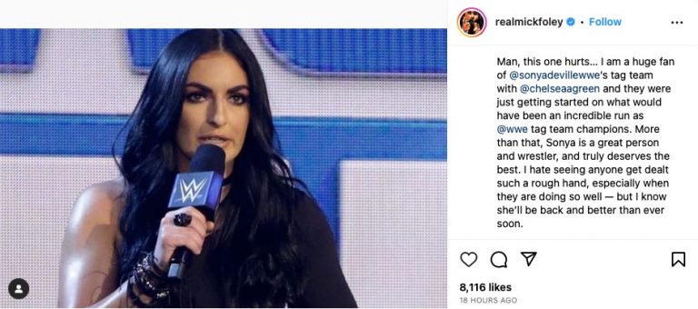 'This One Hurts' - Mick Foley Sends Heartfelt Message Of Support To ...