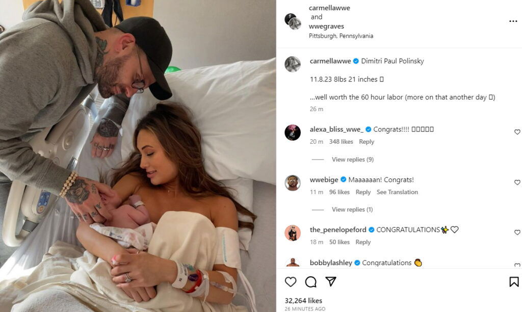 WWE's Carmella & Corey Graves Welcome Baby Boy - WrestleTalk