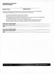 WWE Employees 'Consensual Relationships Policy' Obtained & Revealed ...