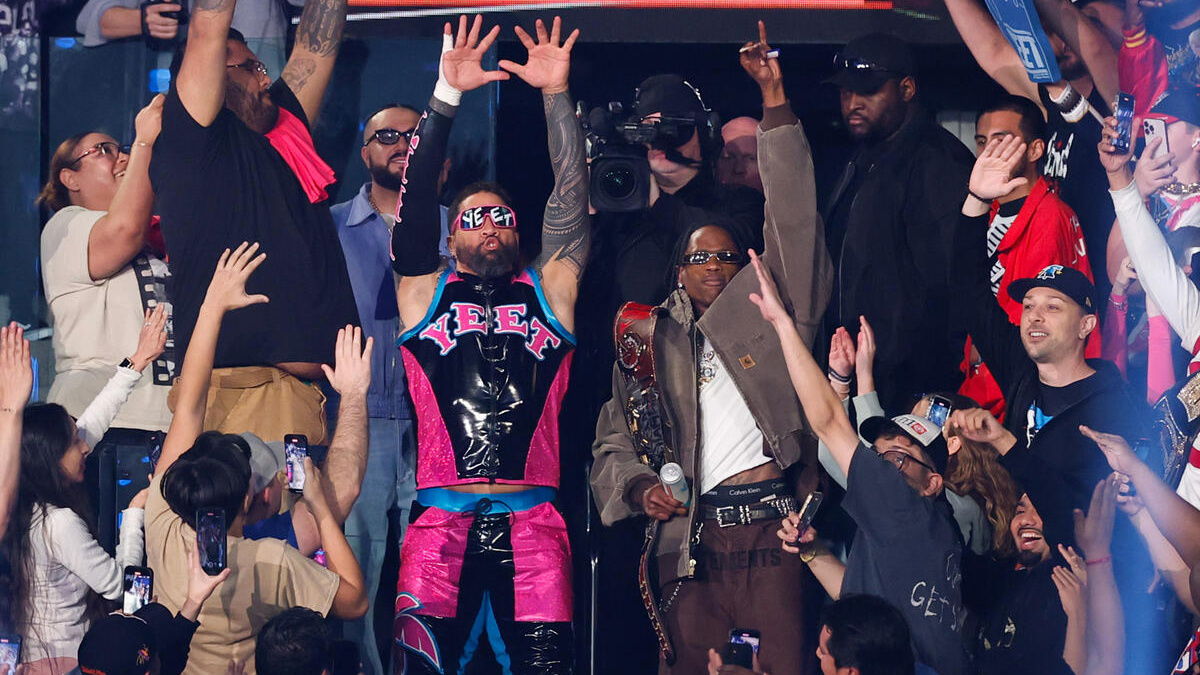 WWE Backstage Reaction To Travis Scott Smoking Joint During Raw Netflix ...